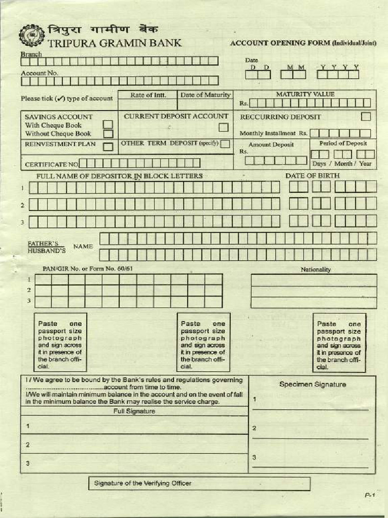 420 - 1691757015 - SB Account Form | PDF