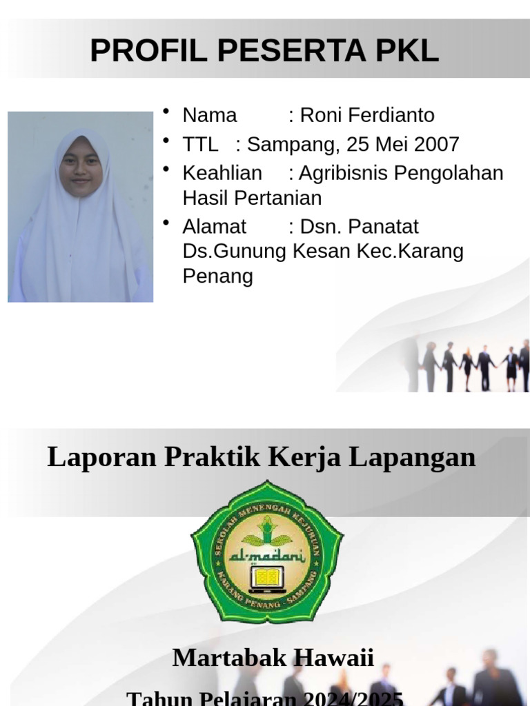 Praktek Kerja Lapangan (Roni) | PDF