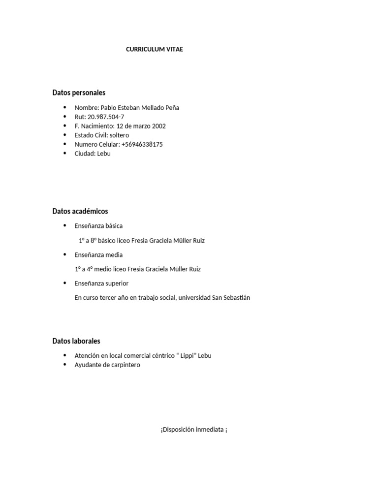 Curriculum Vitae | PDF