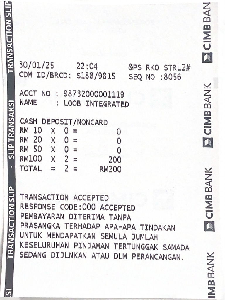 Ct1119 Float Money Rm200 | PDF