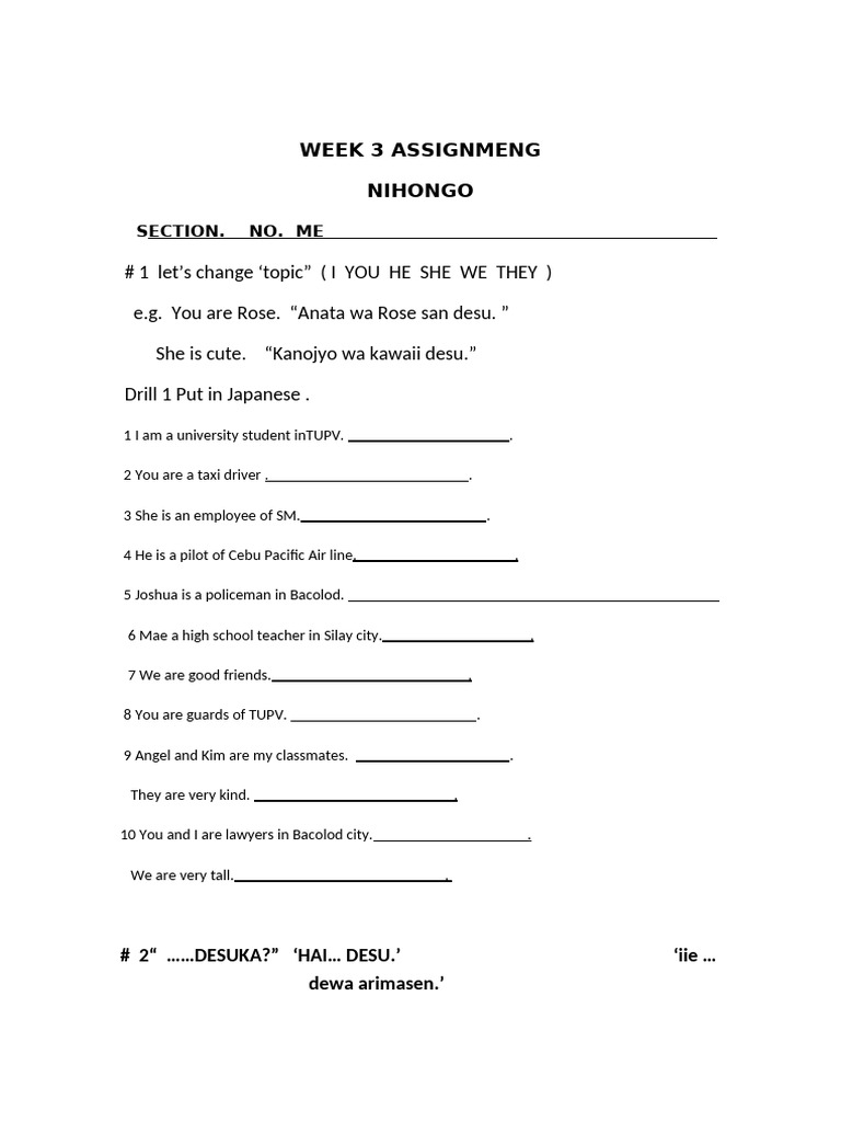 Week 3 Writing Assignments | PDF | Linguistics | East Asia