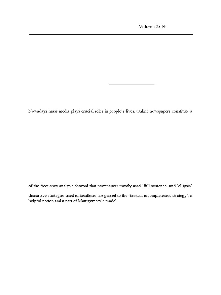 Linguistic Devices Used in Newspaper Headlines | PDF | Analysis | News