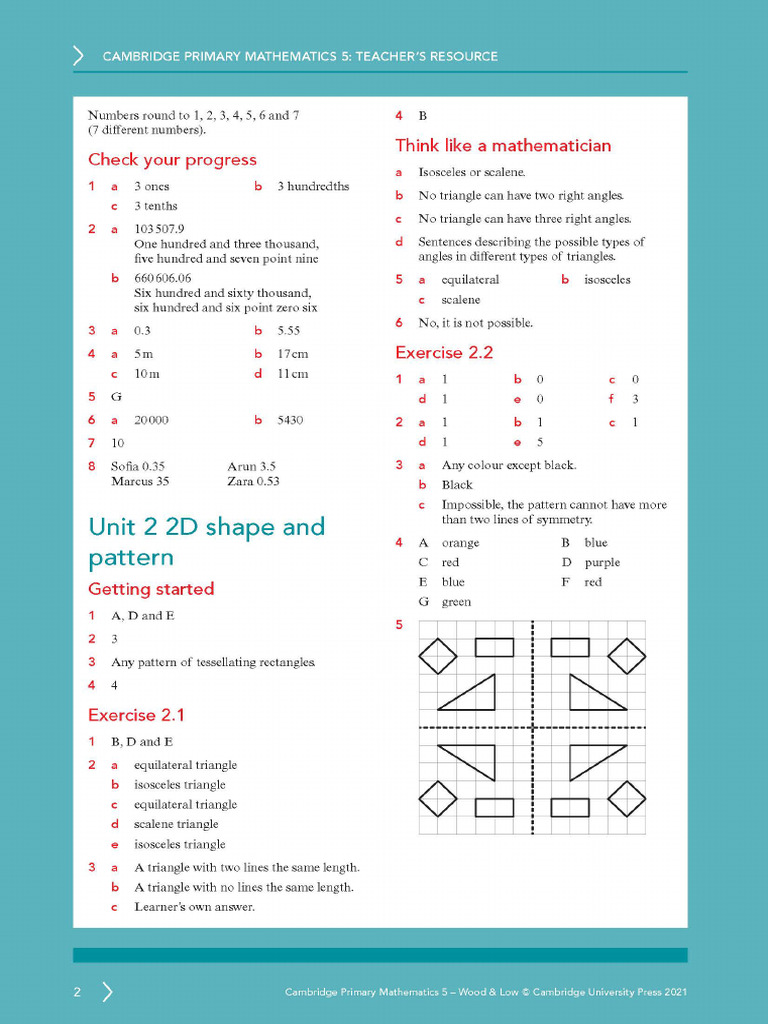 Camb New Y5 Maths LB Ans - Page - 02 | PDF