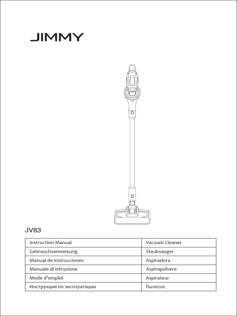 JV83 Vacuum Cleaner User Manual | PDF | Vacuum Cleaner | Dust