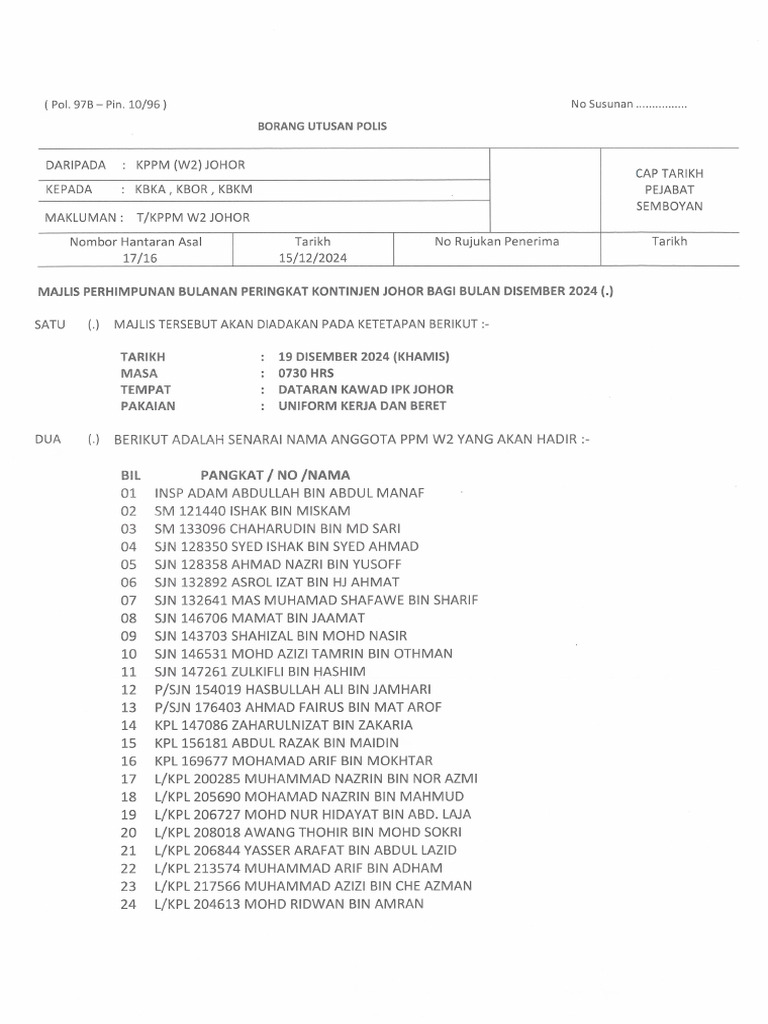Perhimpunan Bulanan Ipk Johor | PDF