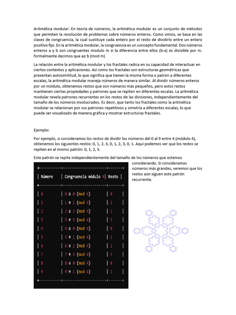 Aritmética Modular y Patrones Repetitivos | PDF