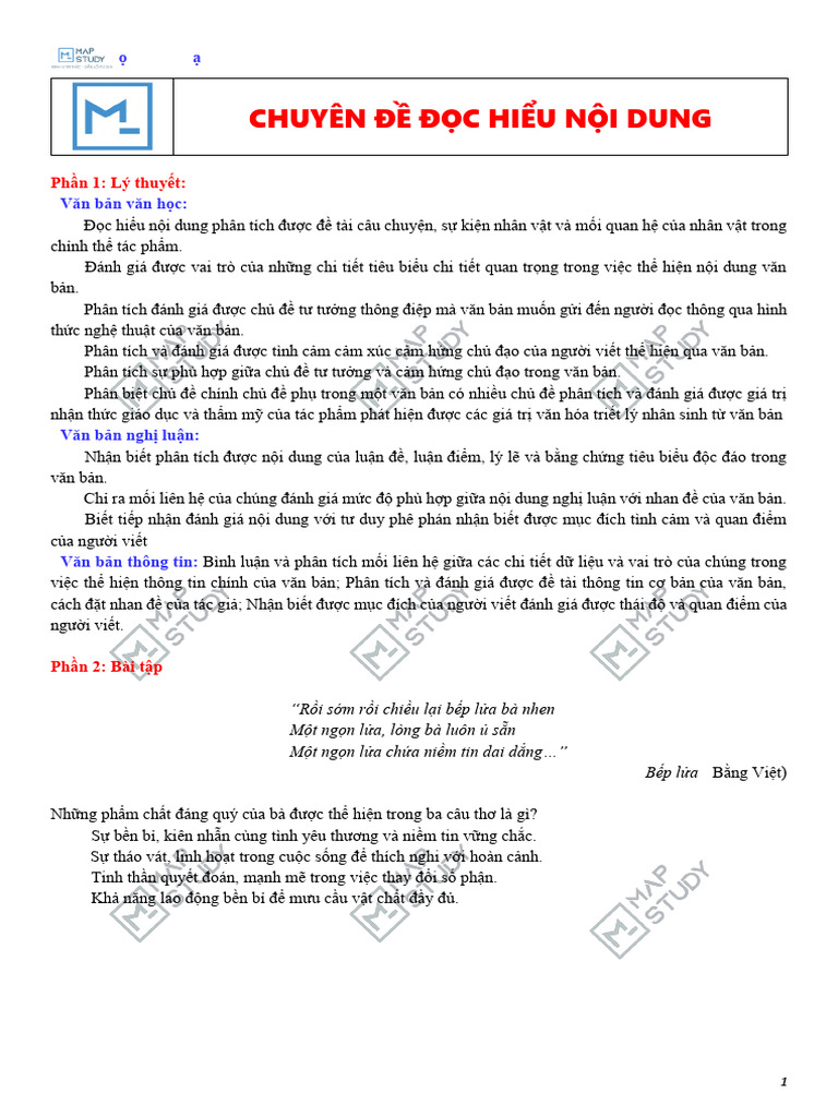 Buoi 6 Doc Hieu Noi Dung 1744992765605 | PDF