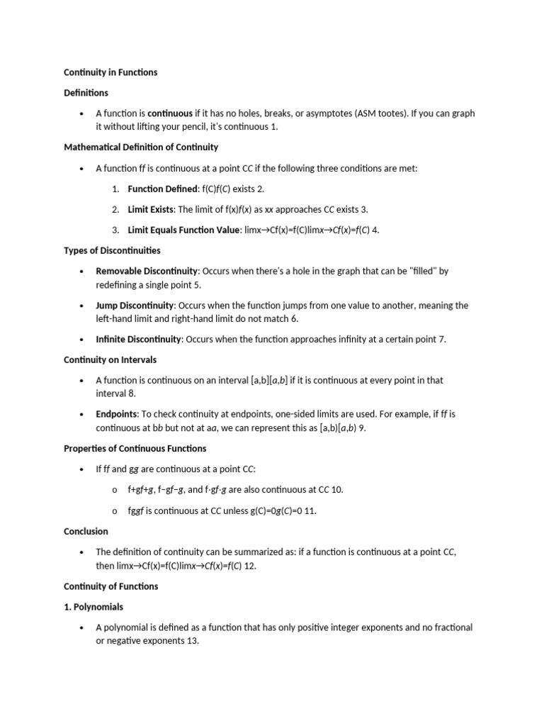 Continuity of Rational Functions | PDF | Continuous Function | Rational ...