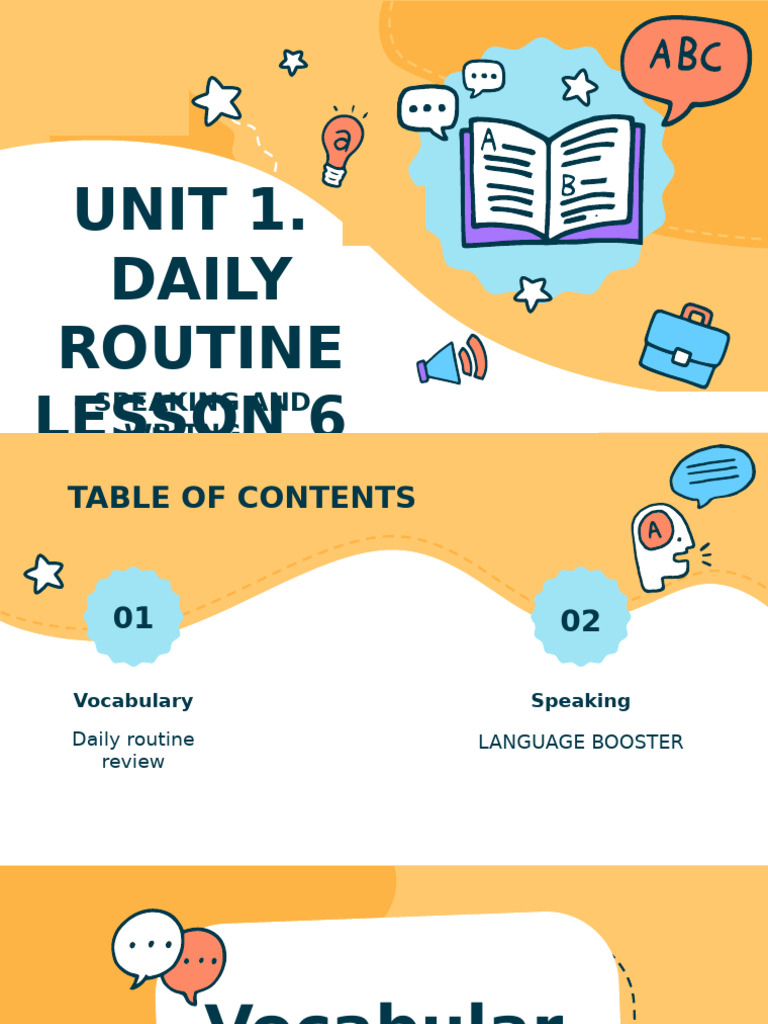 Unit 1. Daily Routine - Lesson Preparation | PDF | Applied Linguistics ...