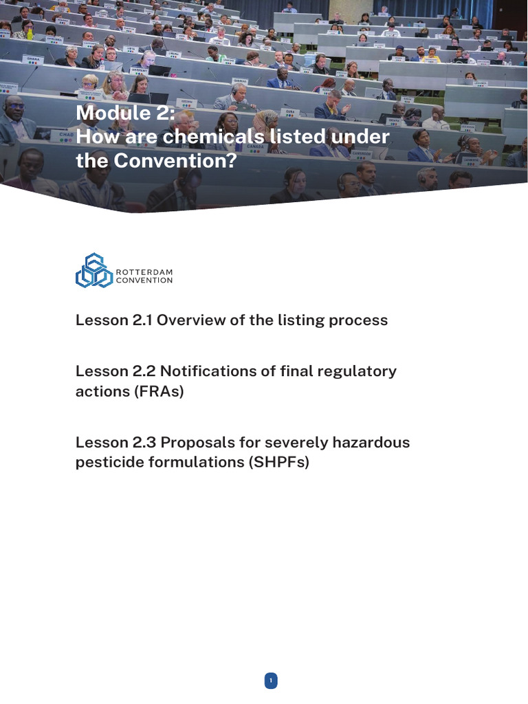 Module 2 How Are Chemicals Listed Under The Convention | PDF ...