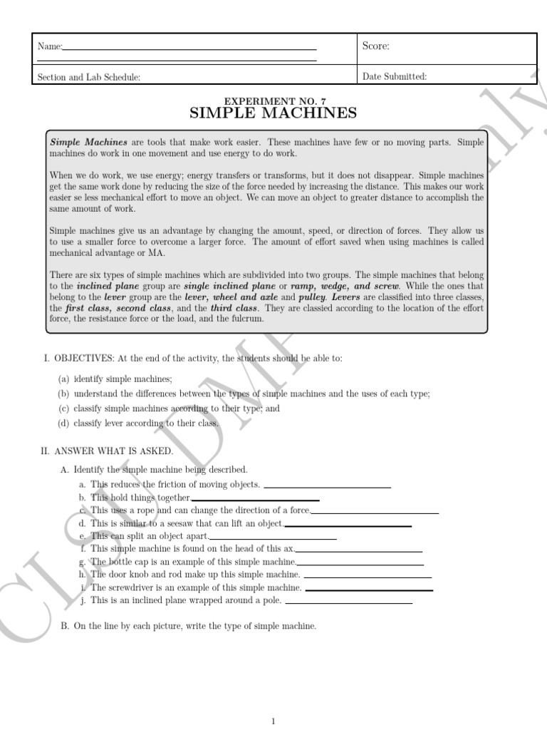 Template Simple Machine (1) | PDF | Machines | Lever