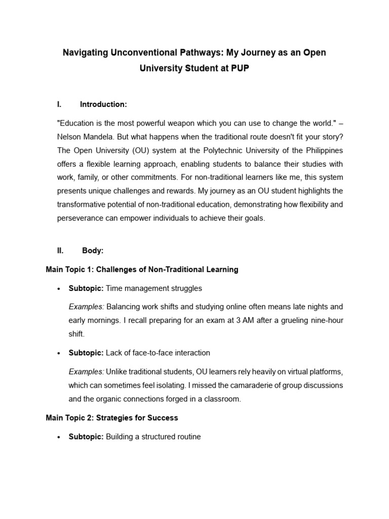 My Open University Journey at PUP | PDF | Psychological Resilience | Behavior Modification