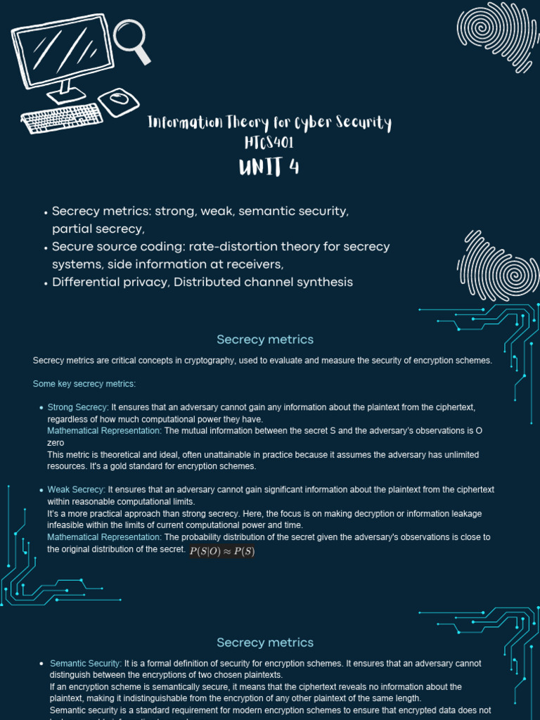 Unit 4 - 20240723 - 202903 - 0000 | PDF | Information | Encryption