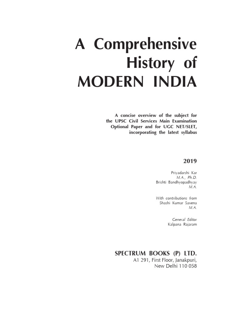 Spectrum Modern History PDF | PDF | Partition Of India | British Empire