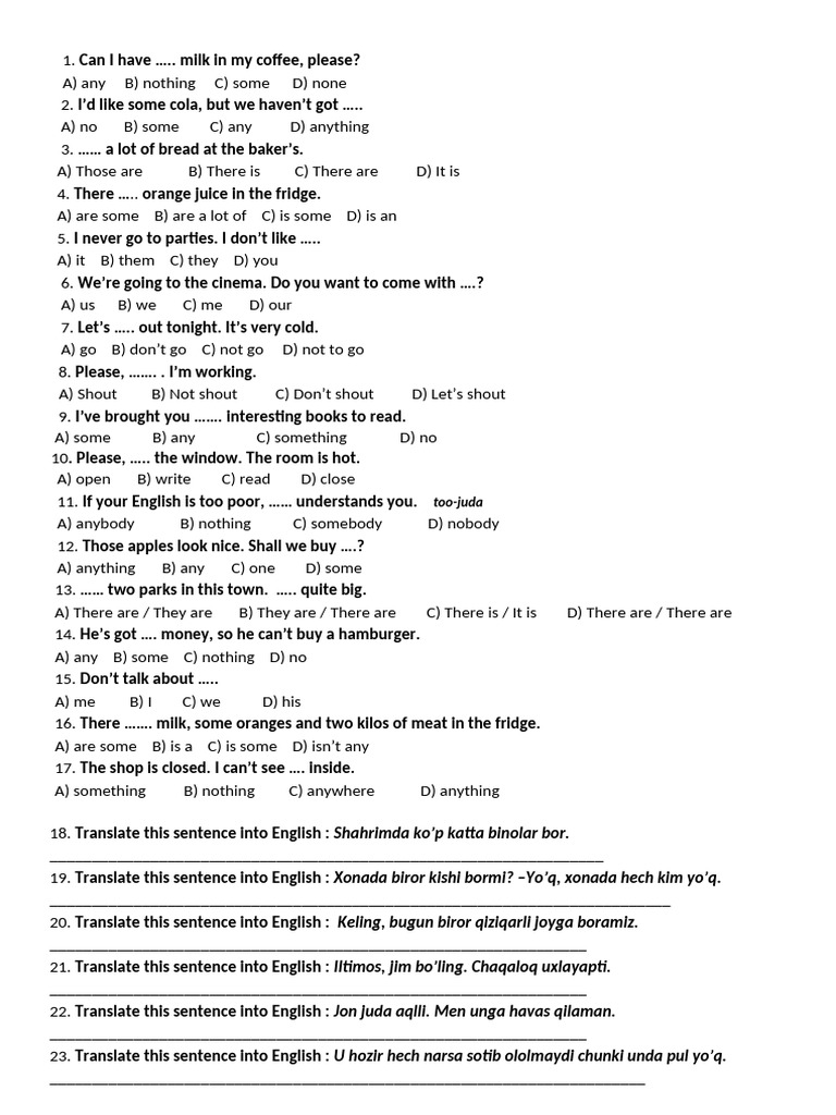 there is, object pronouns, the imperative | PDF