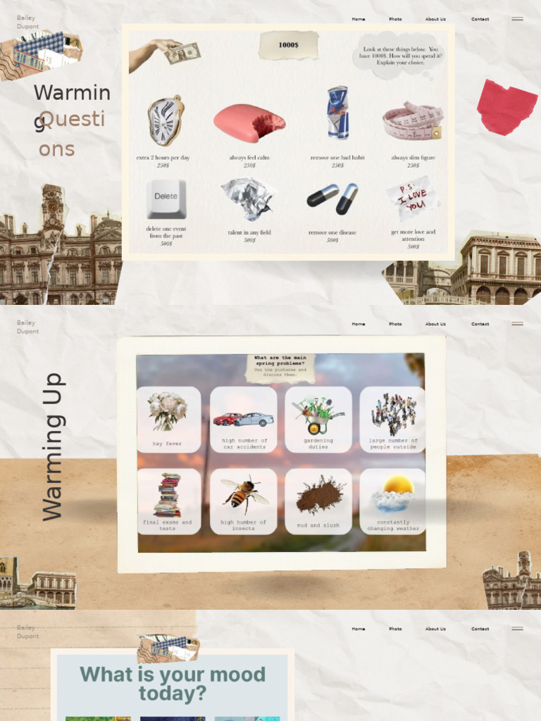 Presentation ESL Warm Up | PDF