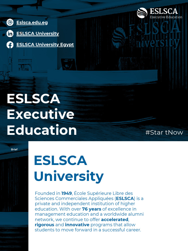 ESLSCA Executive Education Programs | PDF | Management Accounting ...