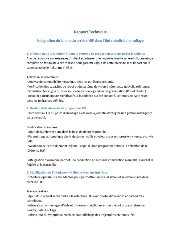 Intégration réussie de la lunette HJF | PDF | Robotique | Interface ...
