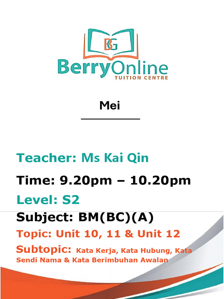 Teacher: Level: S2: Ms Kai Qin | PDF