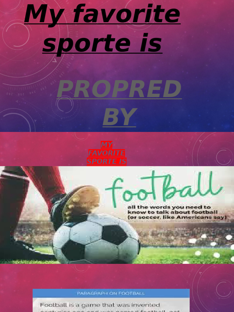 My Favorite Sport | PDF