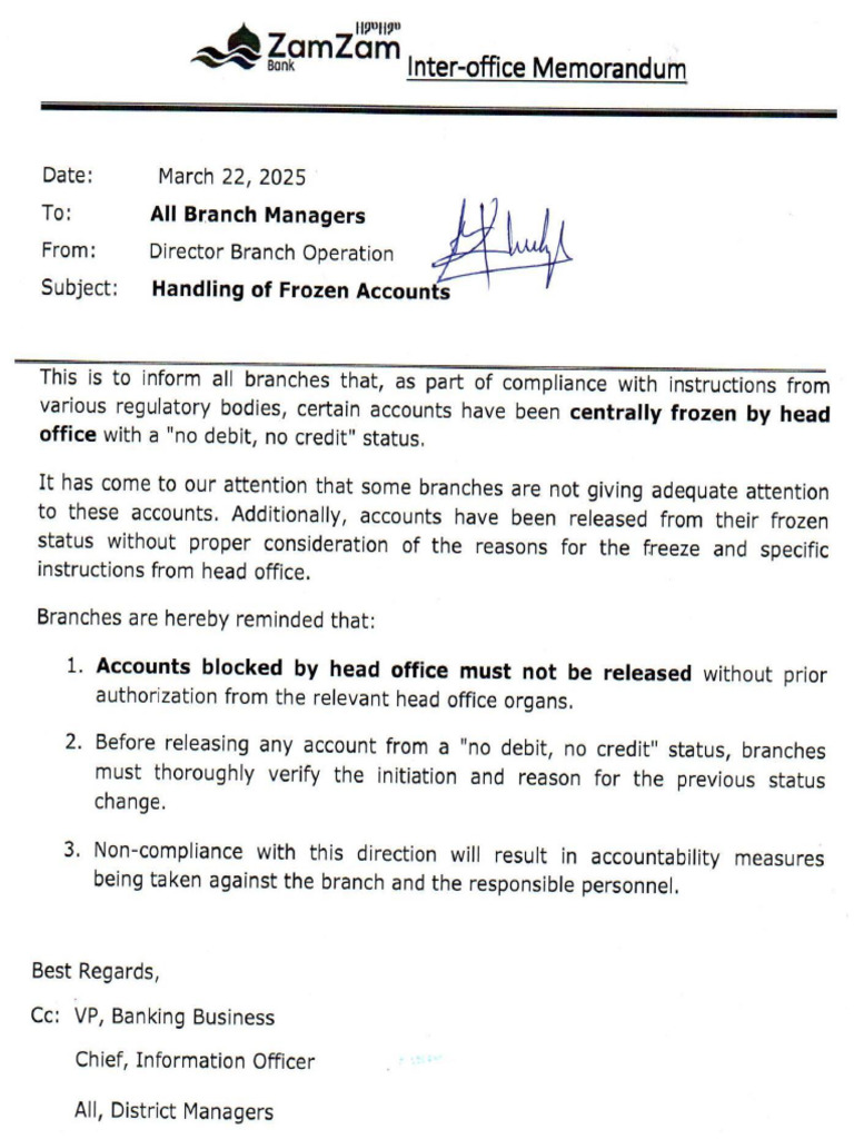 Frozen Account | PDF