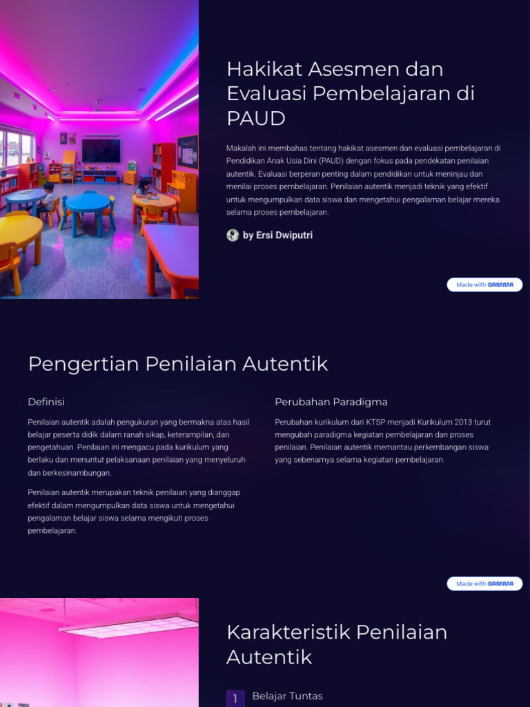 Hakikat Asesmen di PAUD | PDF