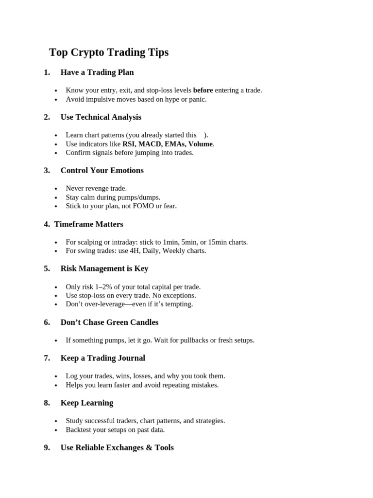 Essential Crypto Trading Tips Guide | PDF