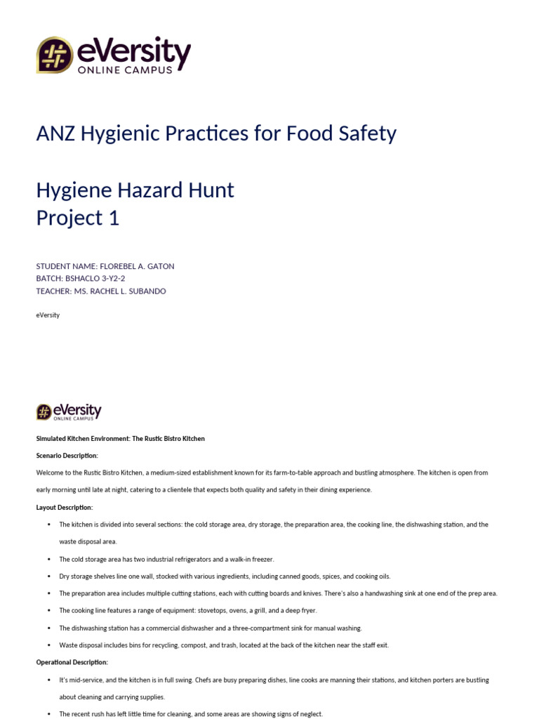 Food Safety Hygiene Hazard Audit Guide | PDF | Food Safety | Hand Washing