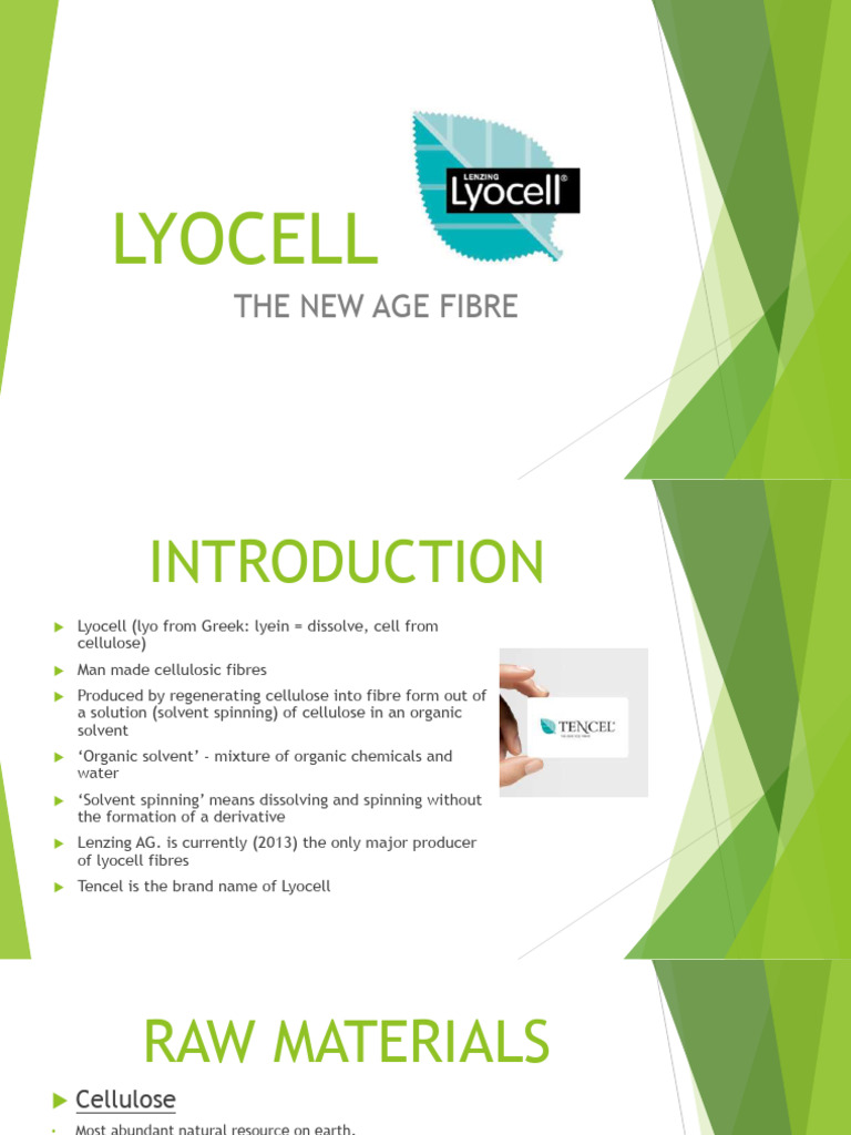 Lyocell Final | PDF | Pulp (Paper) | Materials
