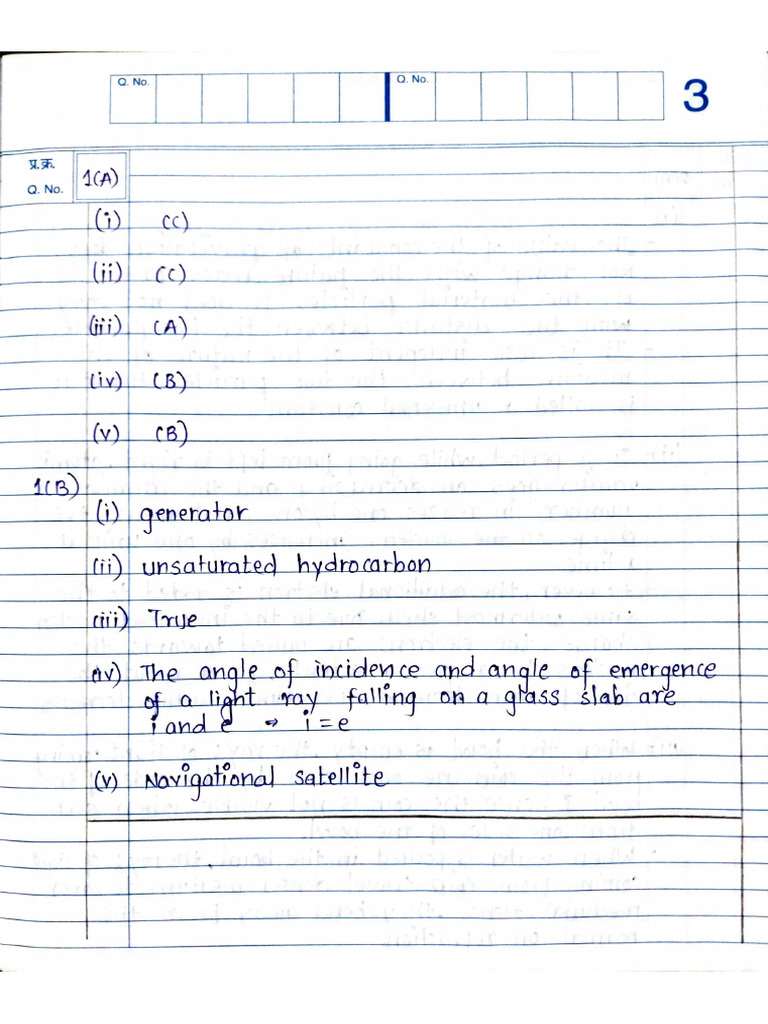 Science 1 Answer Sheet | PDF