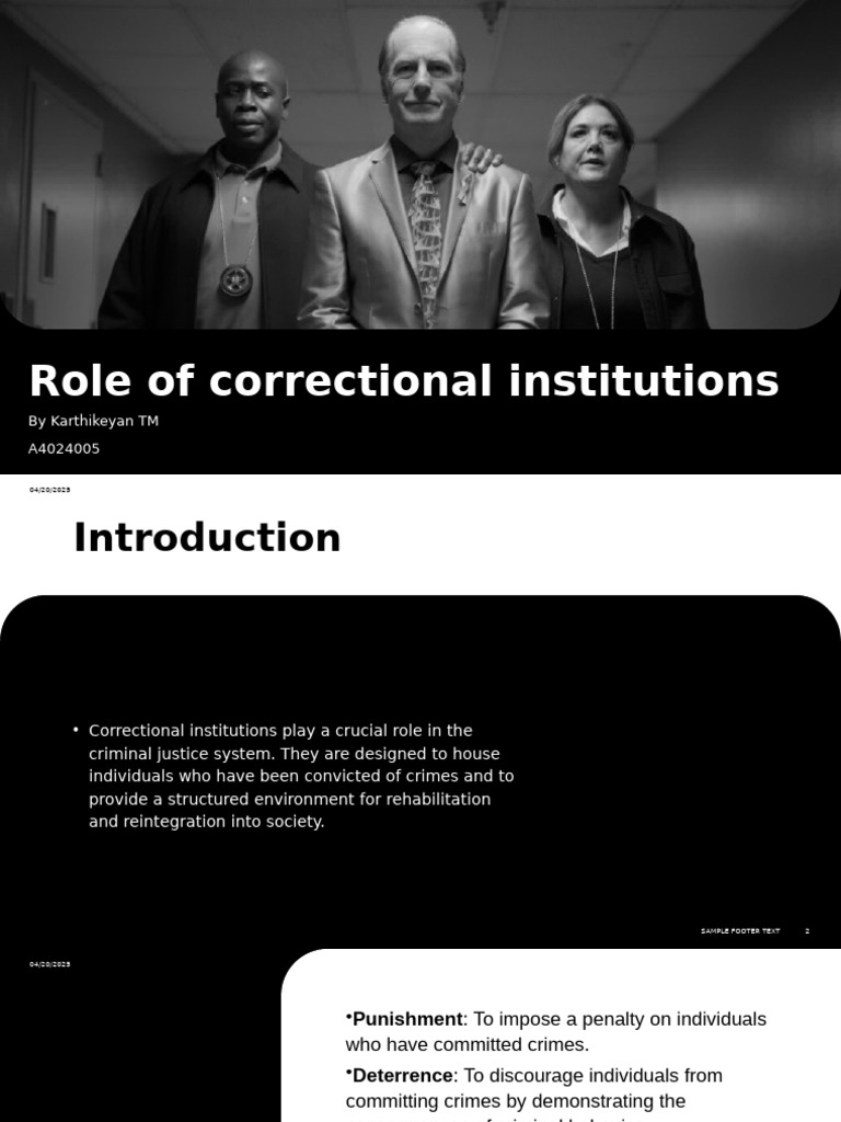 Role of correctional institutions | PDF | Rehabilitation (Penology) | Prison