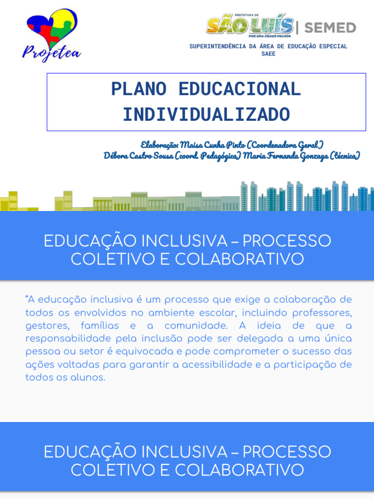 Apresentação - PEI Nas Escolas | PDF | Exclusão social | Inclusão ...