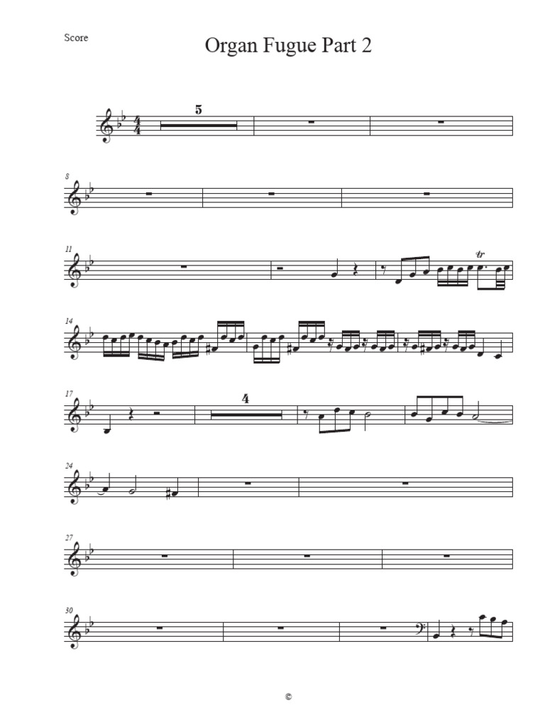 Organ Fugue Part 2 Score | PDF