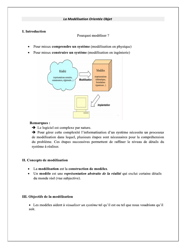 La Modélisation Orientée Objet Pdf