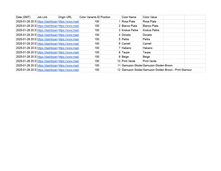 Colores Elisa - Color Variants Elisa | PDF | Color