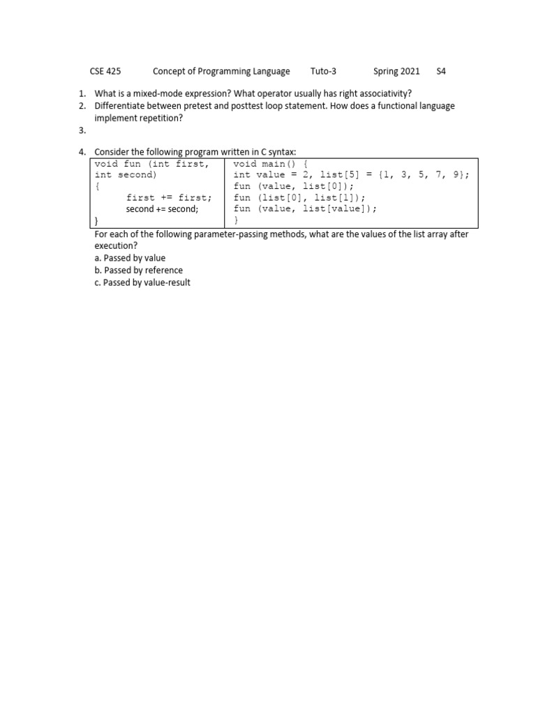 Programming Language Concepts and Loops | PDF