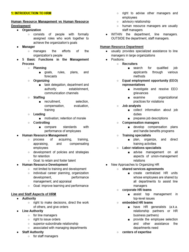 CHRA Reviewer | PDF | Human Resource Management | Strategic Management