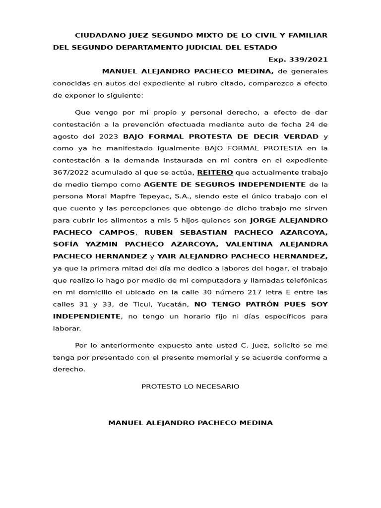 Memorial Alex Pacheco 2 | PDF