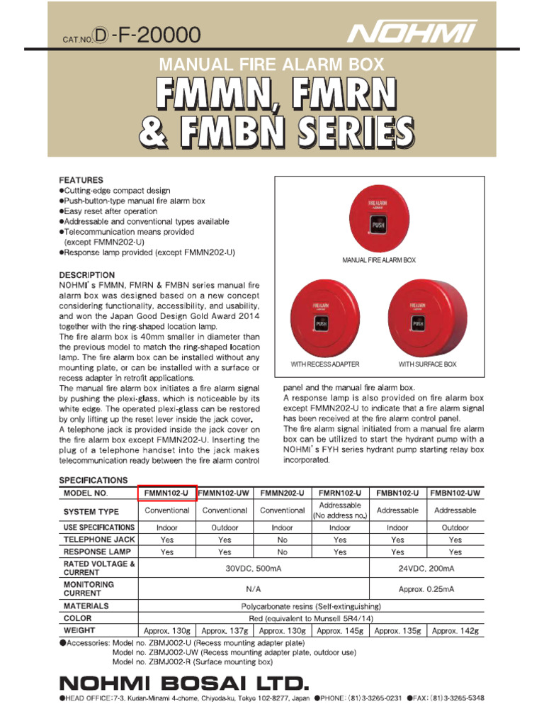 4.push Button FMMN102 | PDF | Manufactured Goods | Equipment