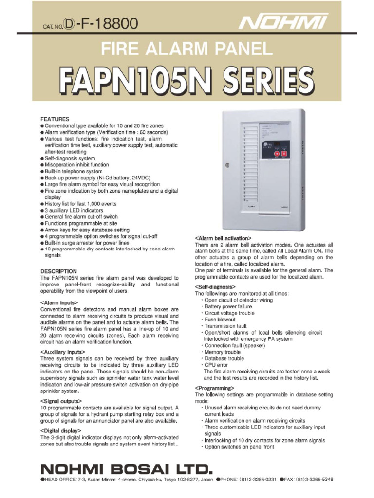 1.FIRE ALARM CONTROL PANEL 10 ZONE | PDF