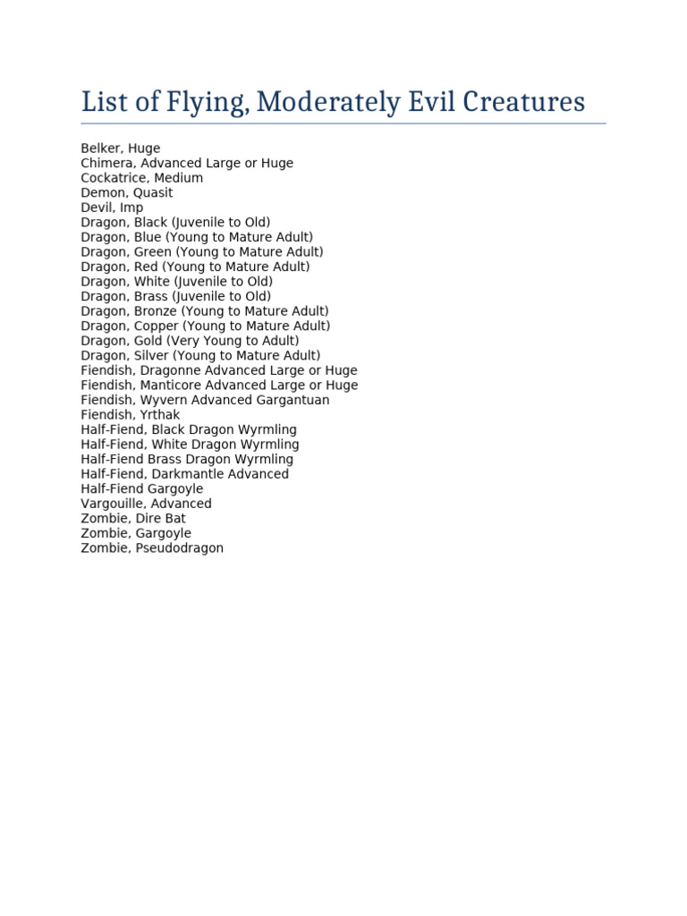 List of Flying | PDF