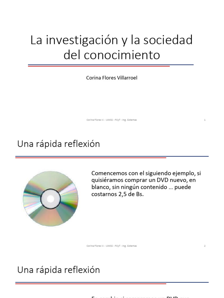 Clase3 - La Investigación y La Sociedad Del Conocimiento | PDF | Conocimiento | Internet