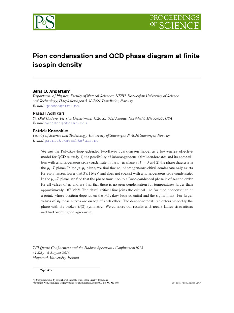 Pion Condensation and The QCD Phase Diagram at Finite Isospin Density ...