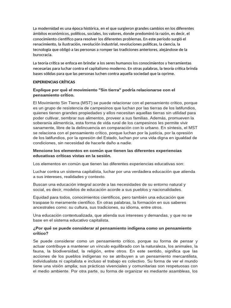La Modernidad Es Una Época Histórica | PDF | Pensamiento | Capitalismo