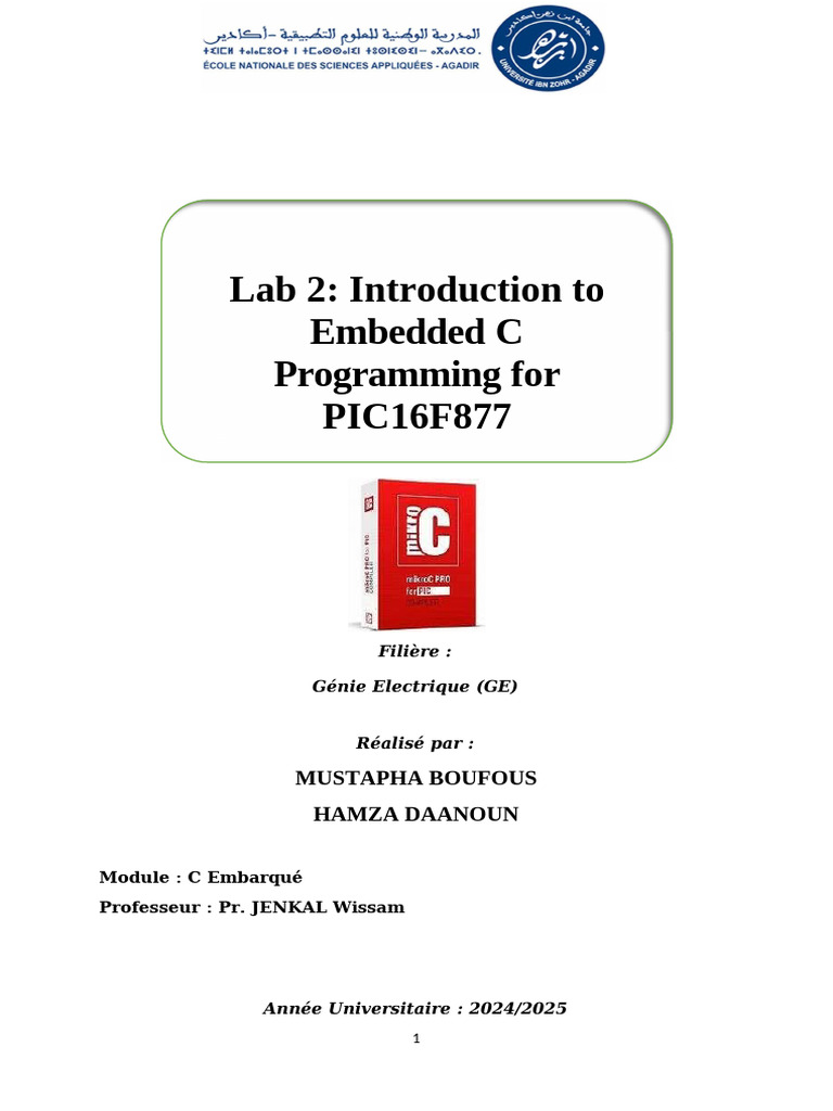 Rapport TP2 C Embarqué | PDF | Microcontrôleur | Bug (informatique)