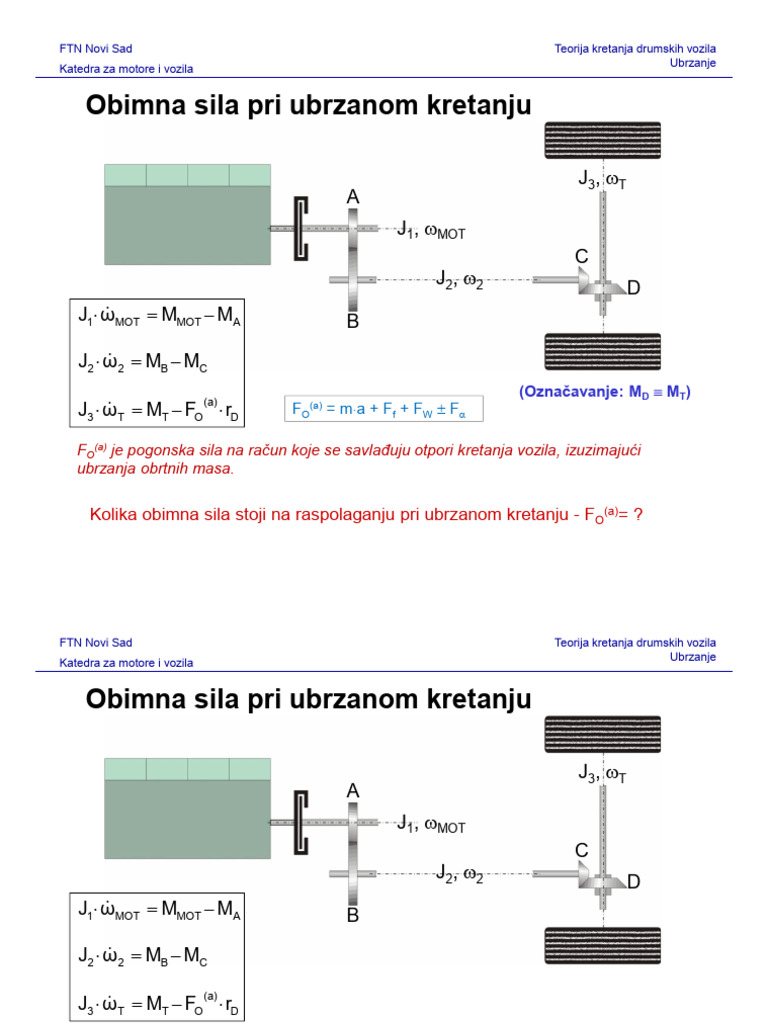P06 3b Ubrzanje Prilog Redukovani Moment Inercije | PDF