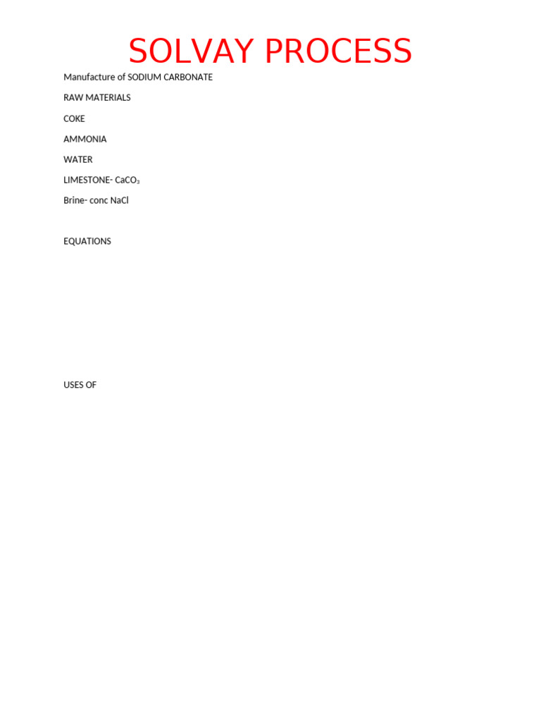 Manufacture of Sodium Carbonate | PDF