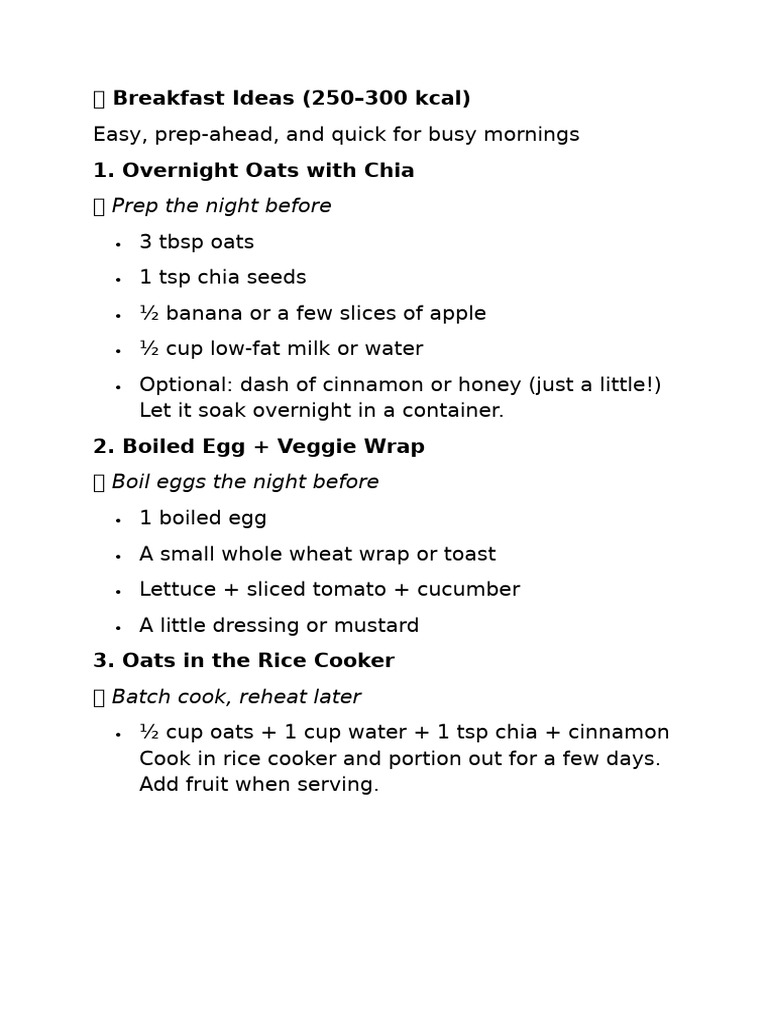 Checklist Meal Prep | PDF