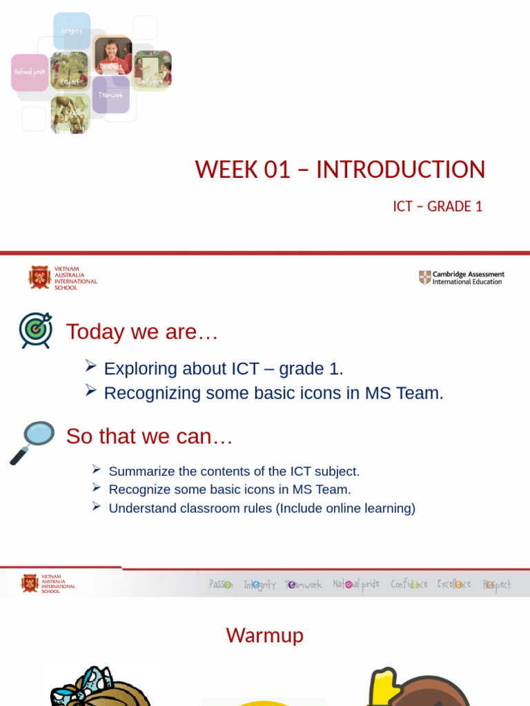 Grade 1 ICT Introduction & MS Teams Icons | PDF