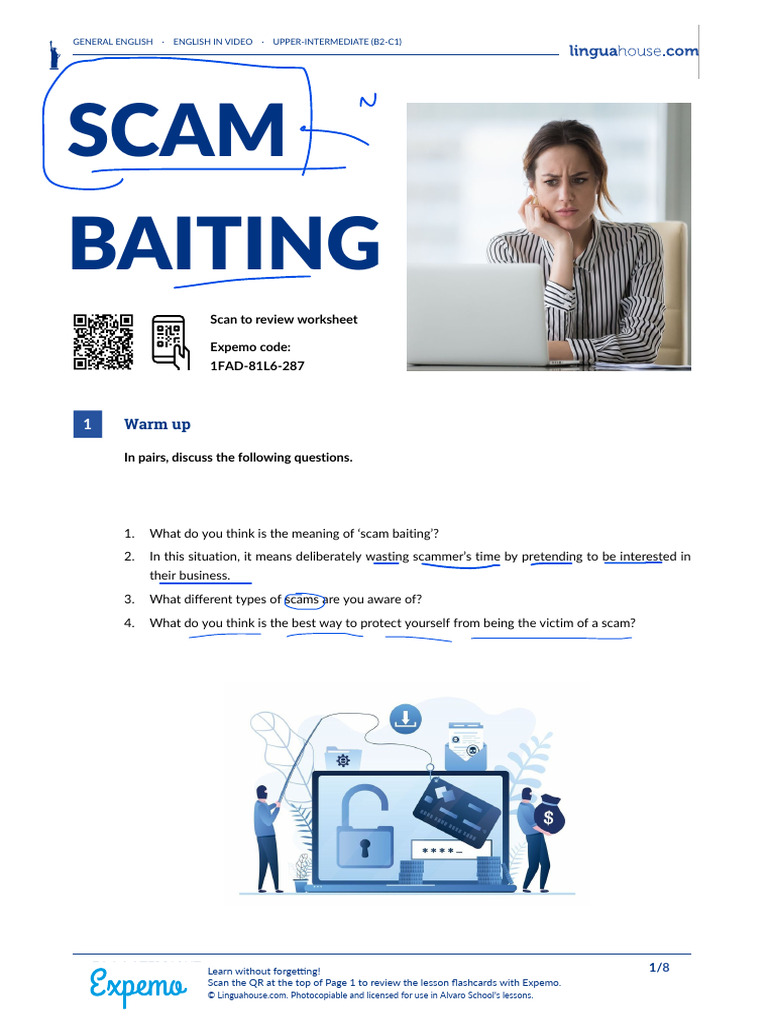 Scam Baiting American English Teacher B2 C1 | PDF